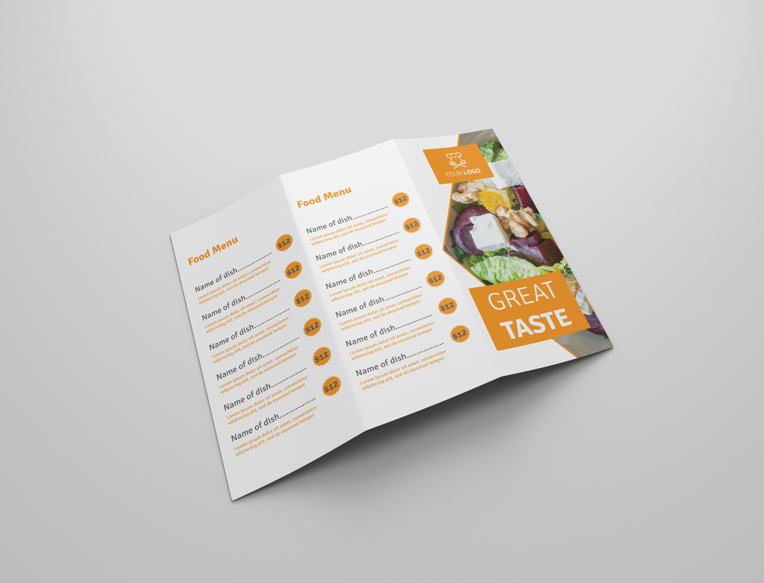Food Menu Tri-fold Brochures, a Brochure Template by Creatricks