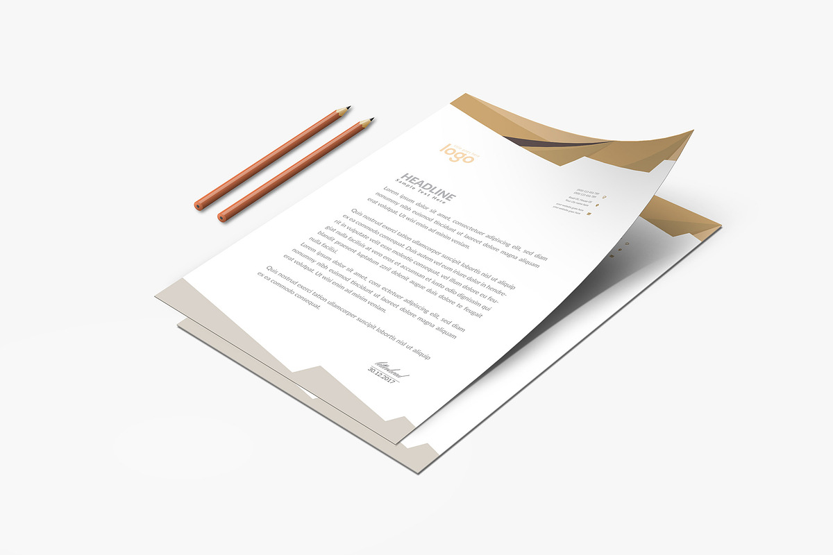 Office Letterhead Template Design, a Stationery Template by ZAAS