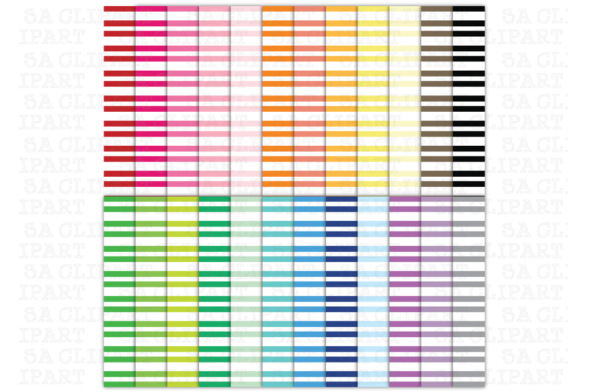 24 Stripes Digital Papers Pack, an Illustration by SA ClipArt