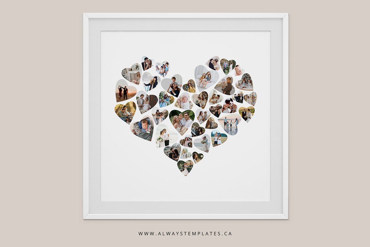 Heart Photo Collage Template, a Templates & Theme by Always Templates