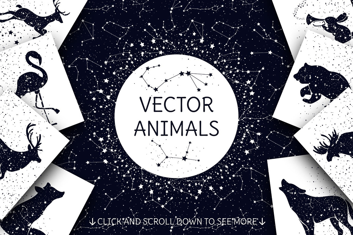 Vector Stars and Animals, an Object Graphic by Free-PSD-Templates