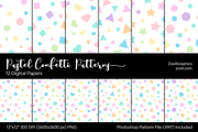 Pastel Confetti Digital Papers, a Pattern Graphic by ZoollGraphics