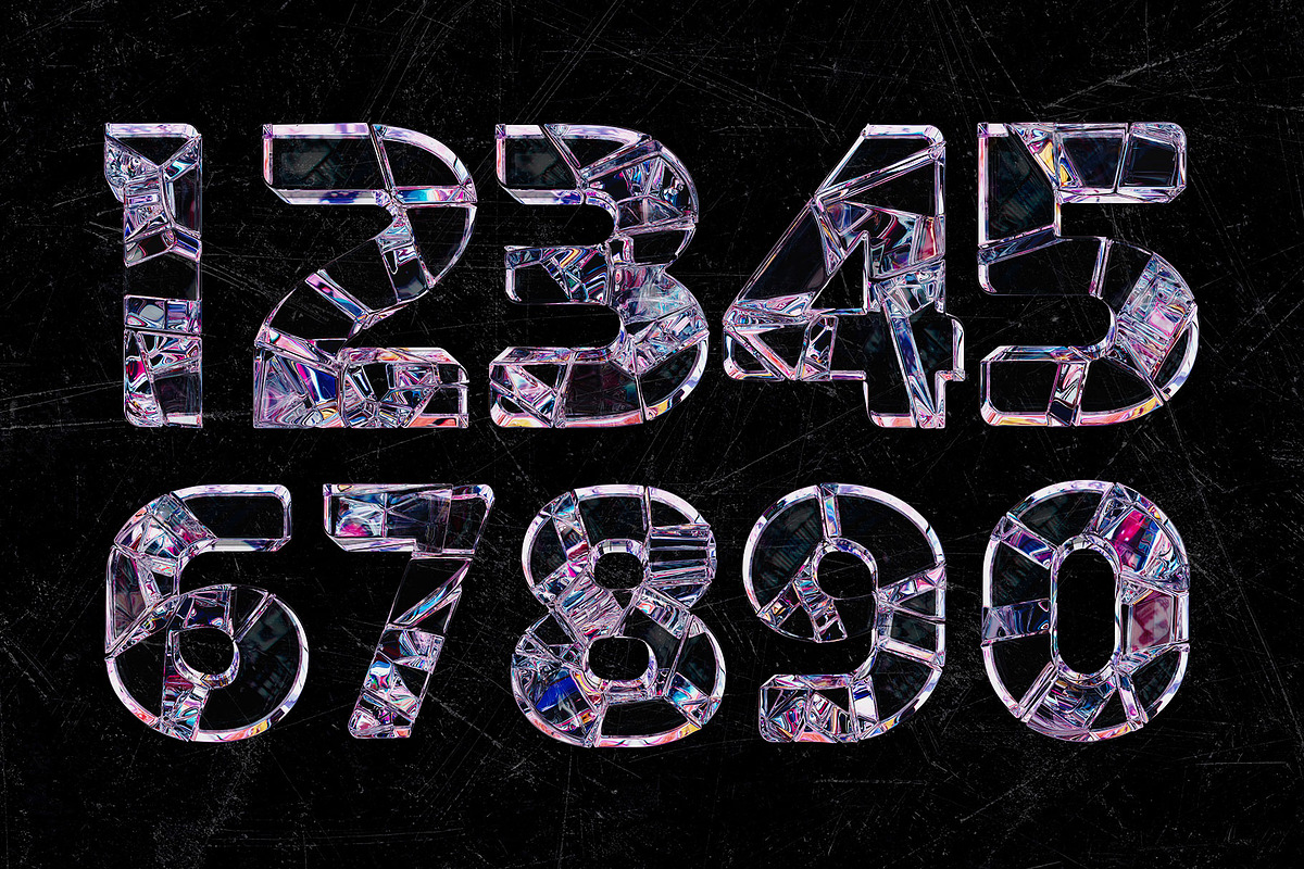 Fracture 3D Letters Set