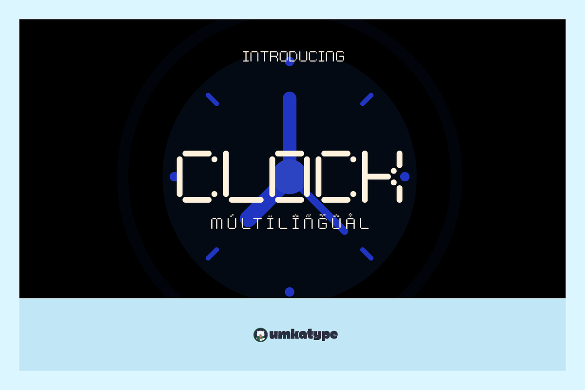 Clock Pixel Game Font, a Font by alpercakici