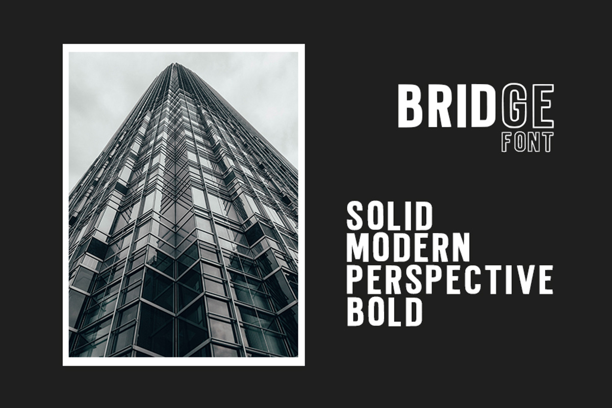 Bridge Font, a Sans Serif Font by Qomikin Studio