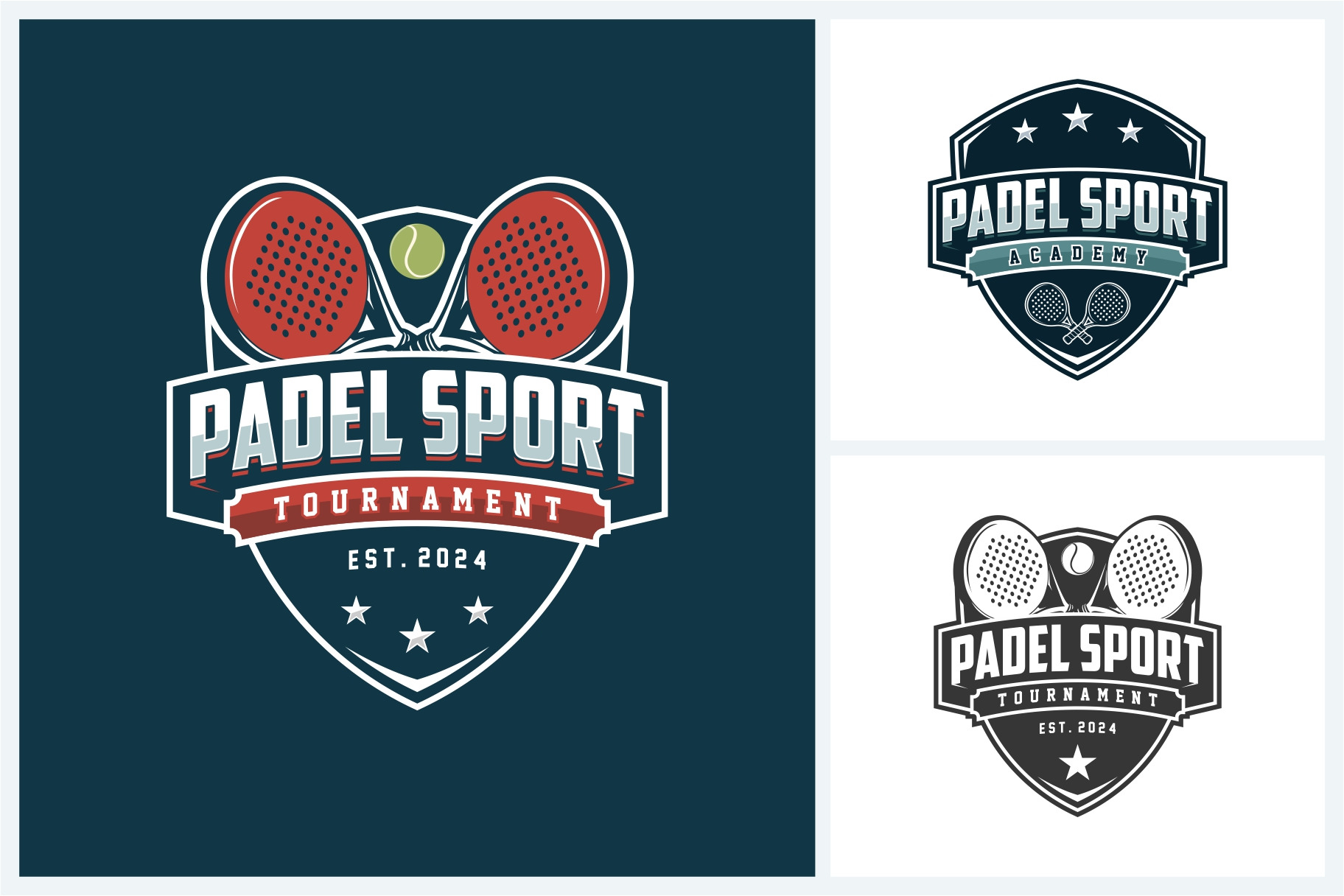 Padel logo sport design template, a Branding & Logo Template by jundio ...