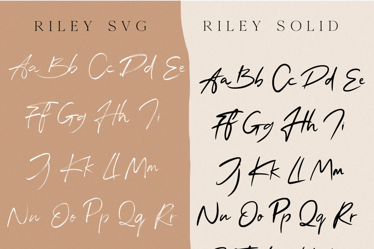 Riley SVG & Font, a Script Font by Digital Hustler