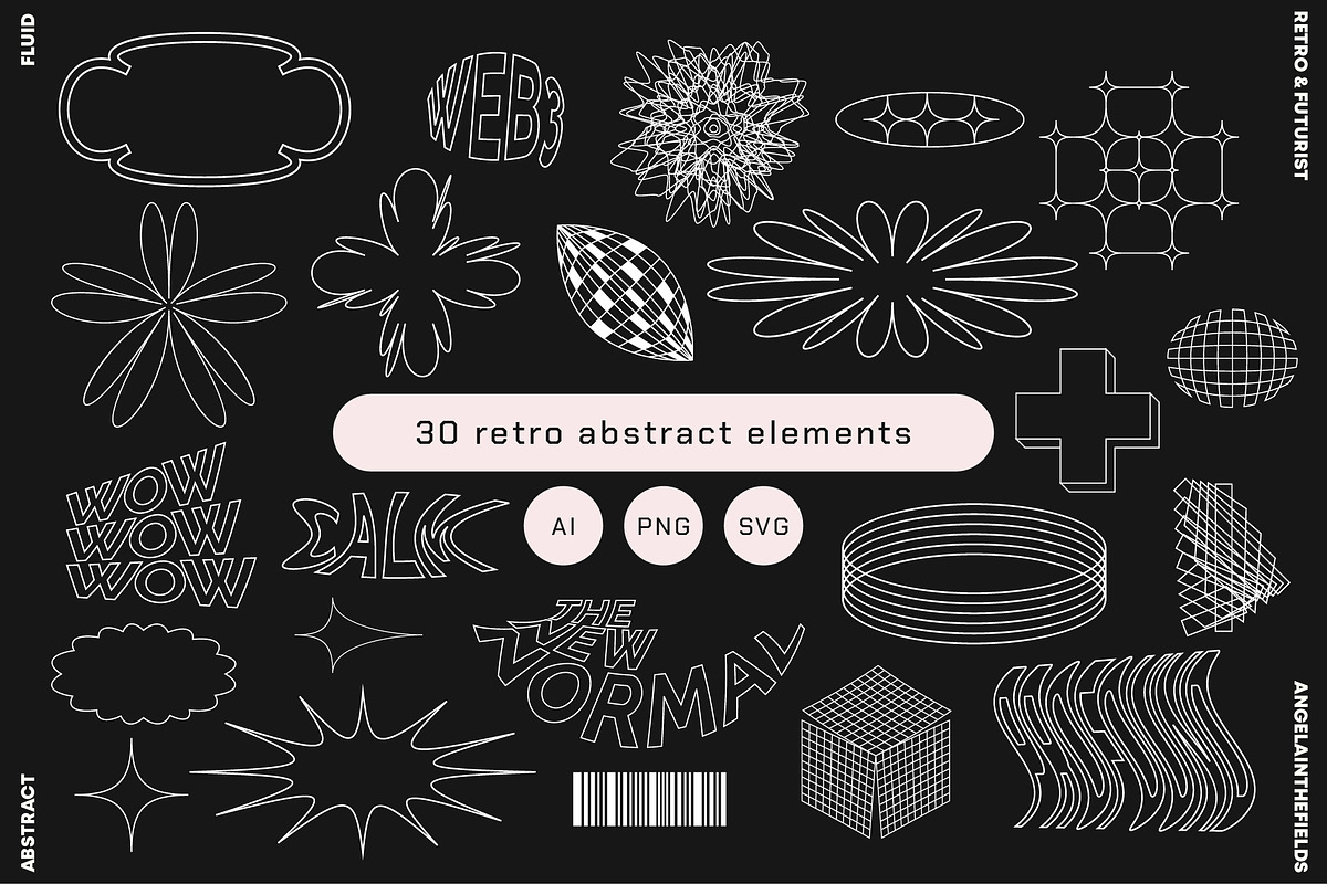 Futuristic Holographic Texture Set, a Texture Graphic by angelainthefields