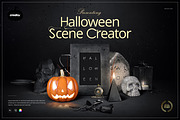 Halloween Scene Creator, a Marketing Template by Creatsy