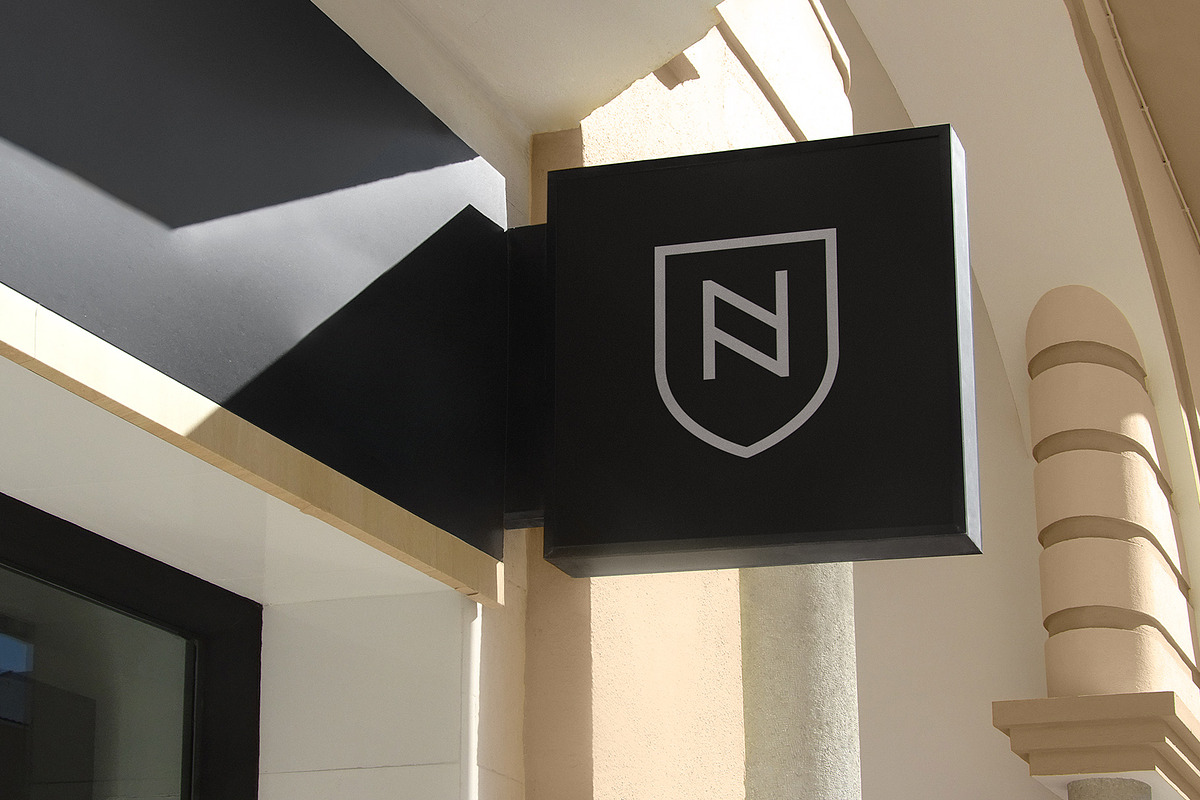 Logo Mockup Hanging Sign, a Product Mockup by Asylab