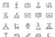 3D Printing & Modeling Icons, an Outline Icon by Graphic Pear