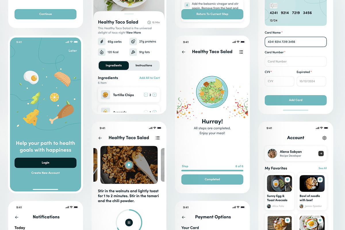 Recipely - Food Recipe App UI Kit