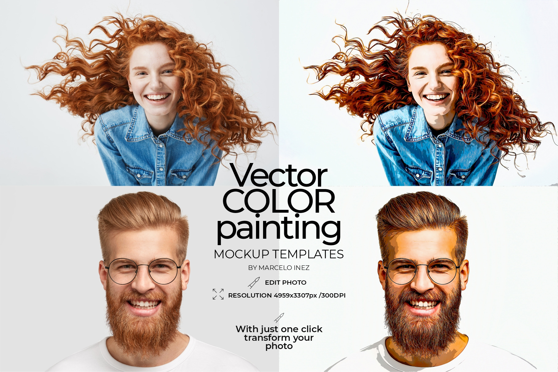 Vector COLOR painting MOCKUP
