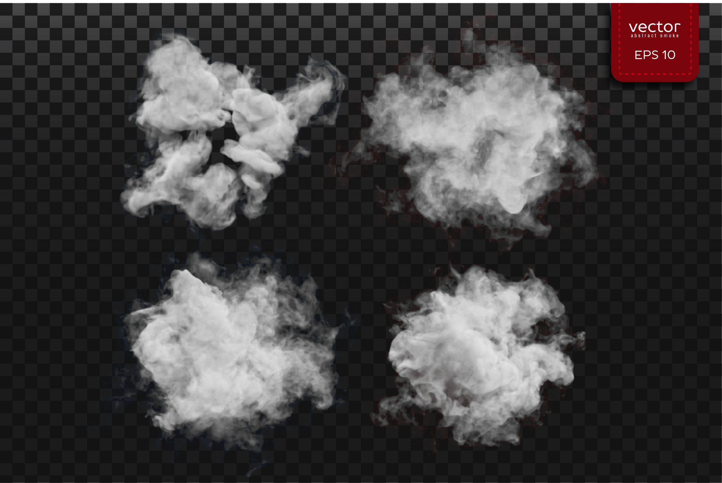 Vector smoky shapes, an Illustration by Julvil