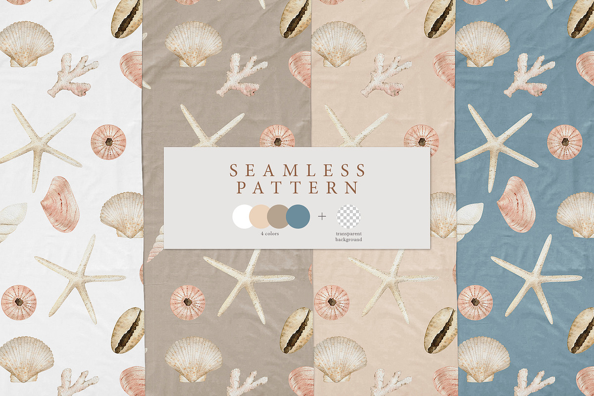 Seamless SEA patterns, a Pattern Graphic by PatrushevaYana