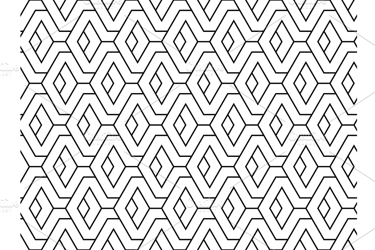 The geometric pattern with lines, a Decorative Illustration by RODINA ...