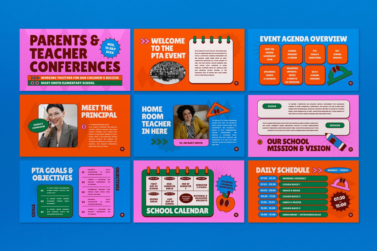 PTA Event Google Slides, a Presentation Template by graphicook