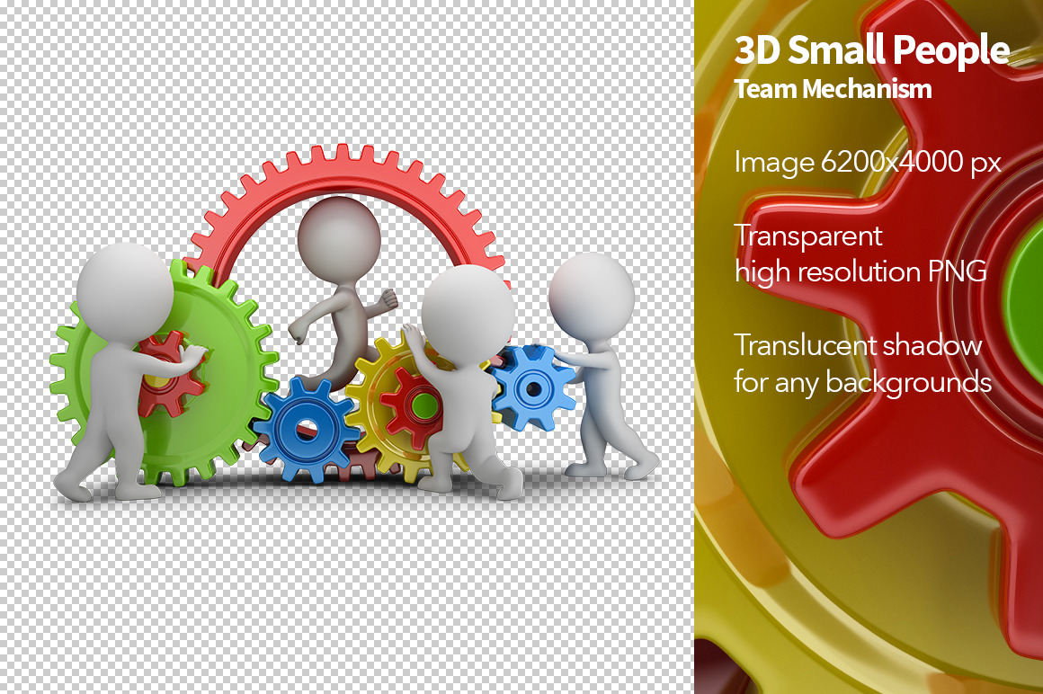 3D Small People - Team Mechanism, a Person Illustration by Anatoly ...