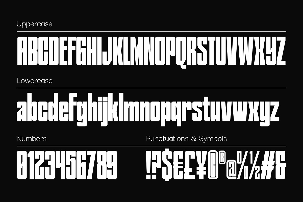 Projekt Display - Condensed Font