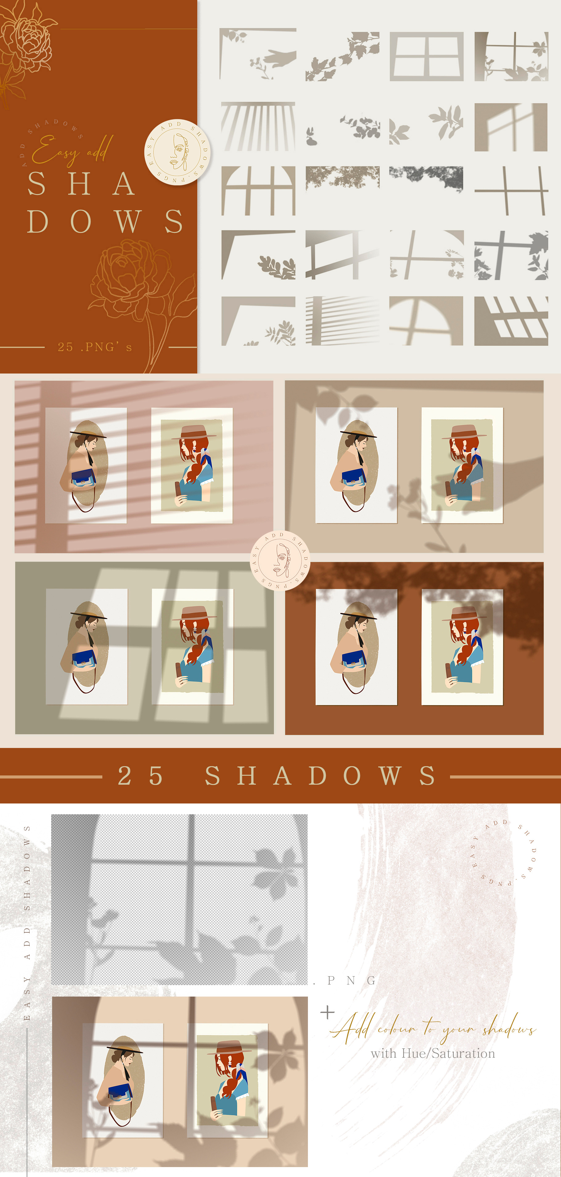 Trendy Shadow Photo Overlays, a Texture Graphic by NassyArt | Creative ...