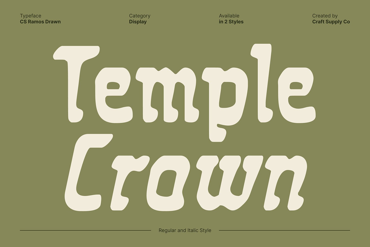 CS Ramos Drawn – Funky Display Font
