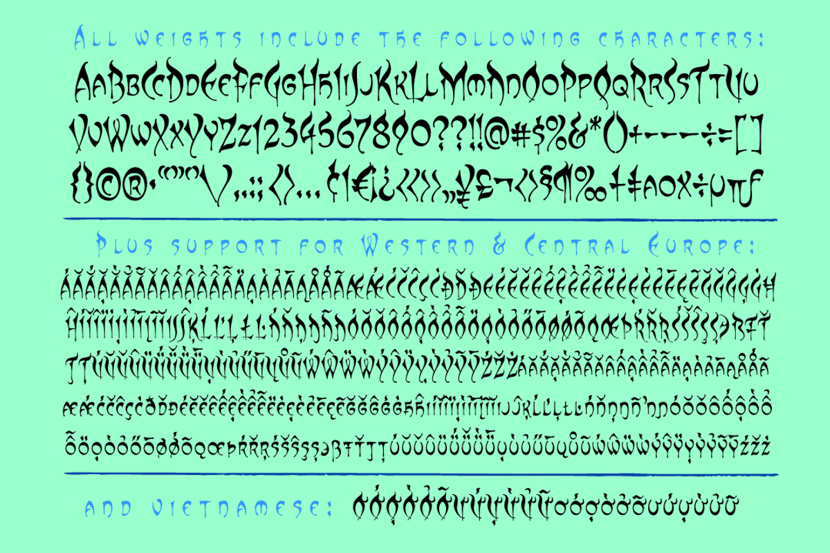 Elsewhere - Art Nouveau Comic Font