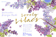 Lovely Lilacs-Design Pack!, an Illustration by watercolorwild.graphics ...