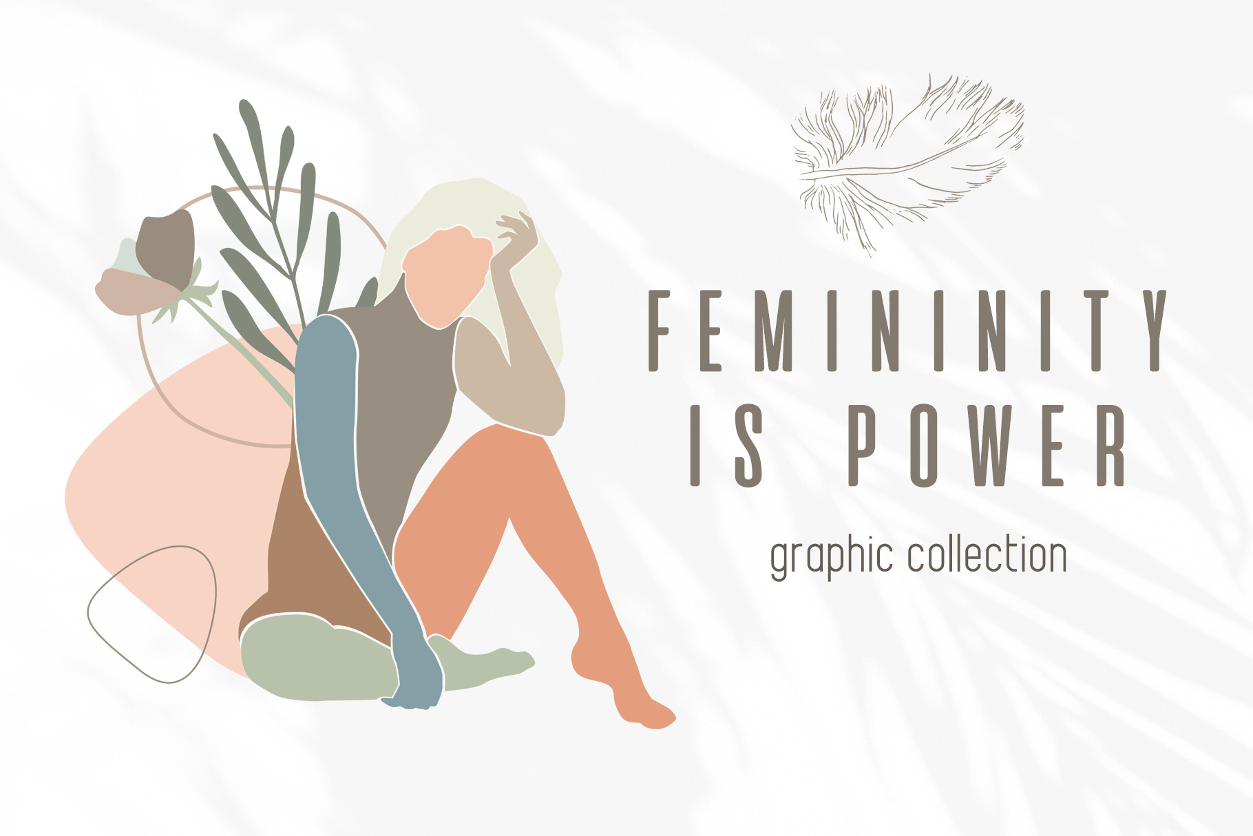 Femininity modern graphic collection, a Decorative Illustration by dasha mo