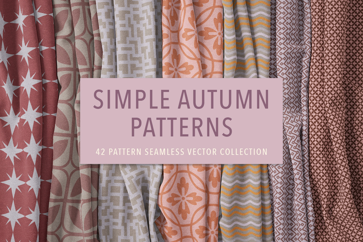Simple Autumn Vector Patterns, a Pattern Graphic by Jennadesigns