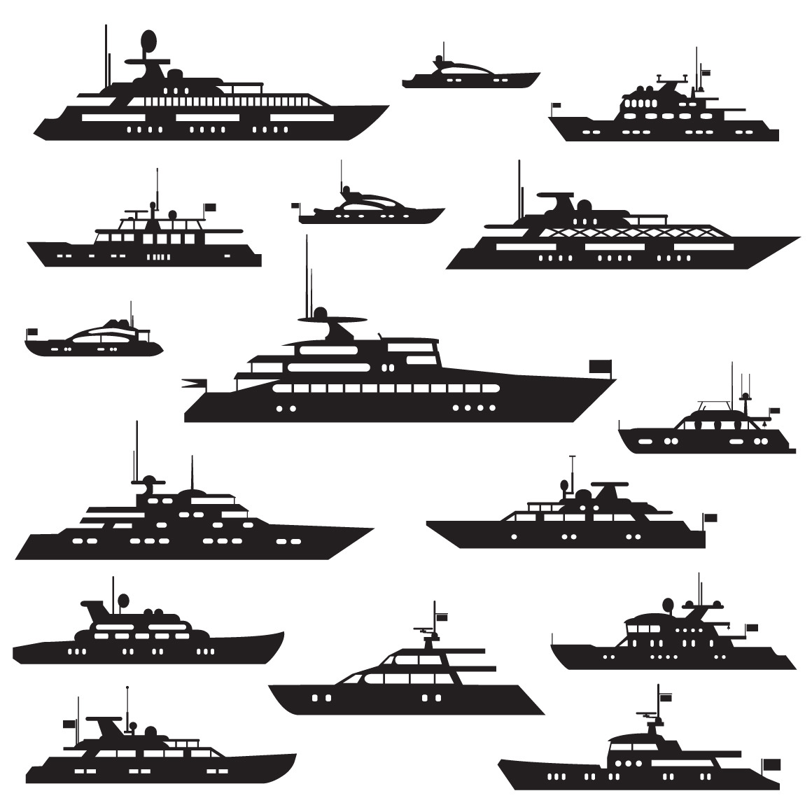 Yacht Icons, a Transportation Illustration by Vectorchoice