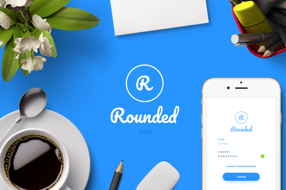 Rounded UI kit, an UI Kit Template by apgudkov | Creative Market