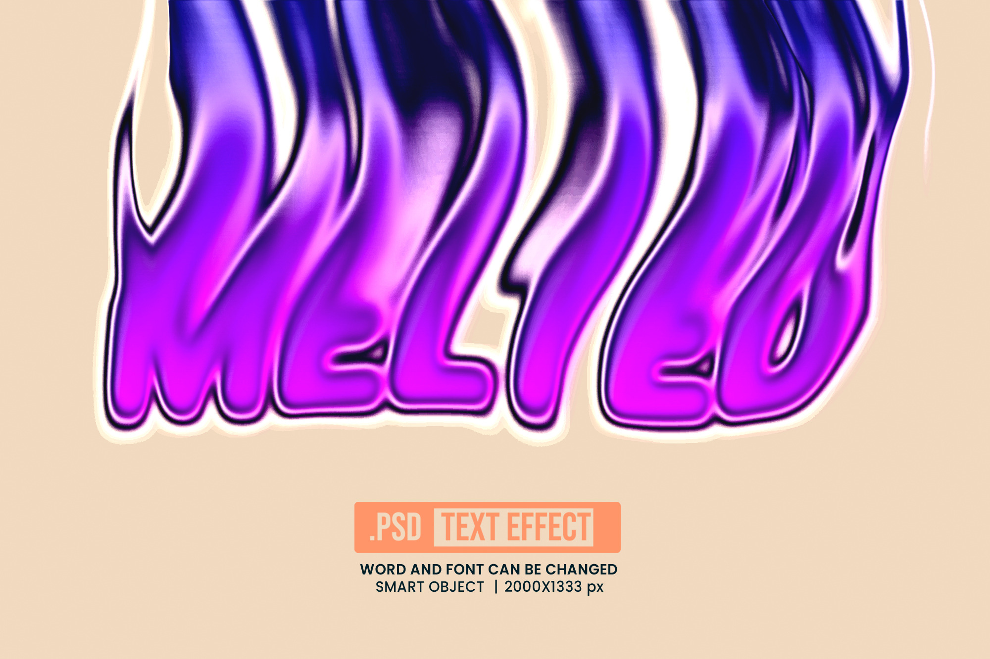 Melted Text Effect, a Layer Style Add-On by himelgfx