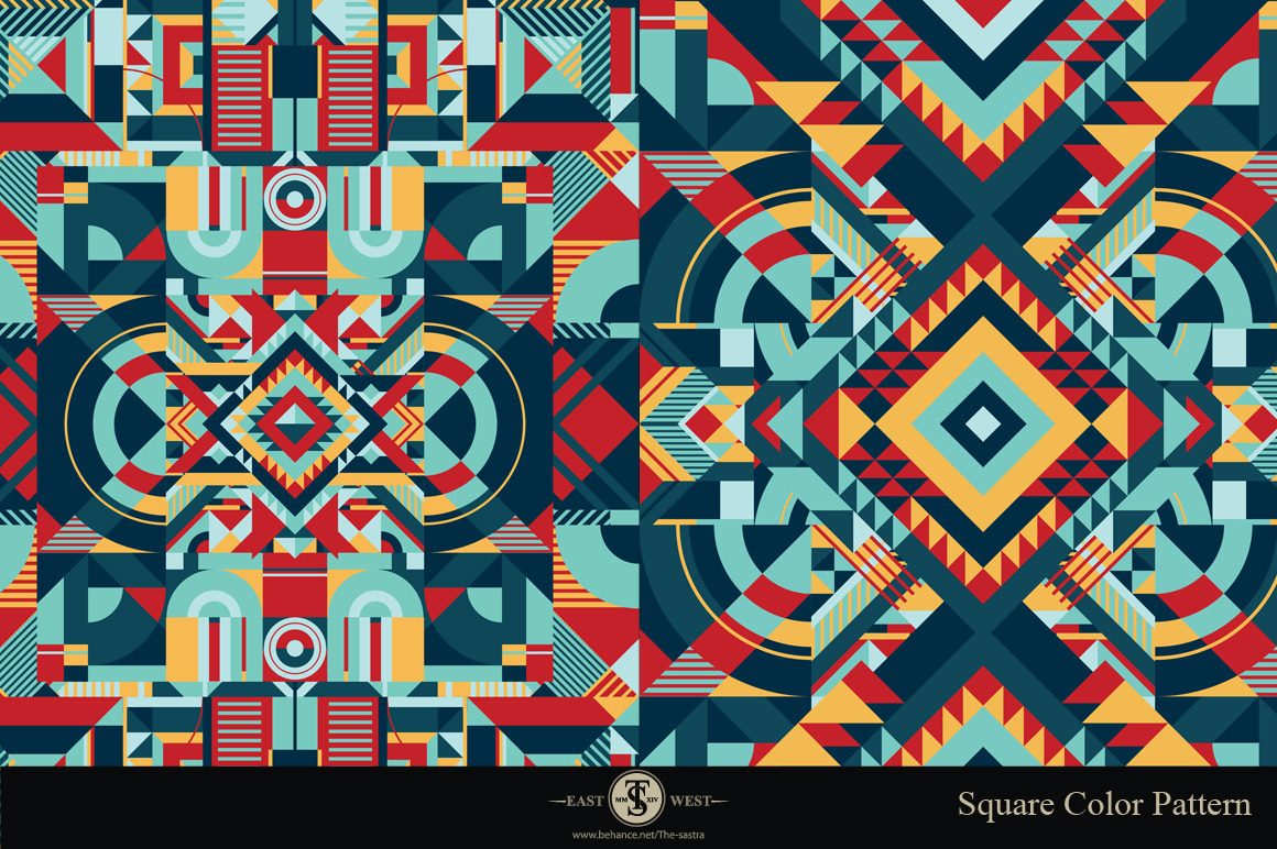 Square Color Pattern | Flyer Templates ~ Creative Market