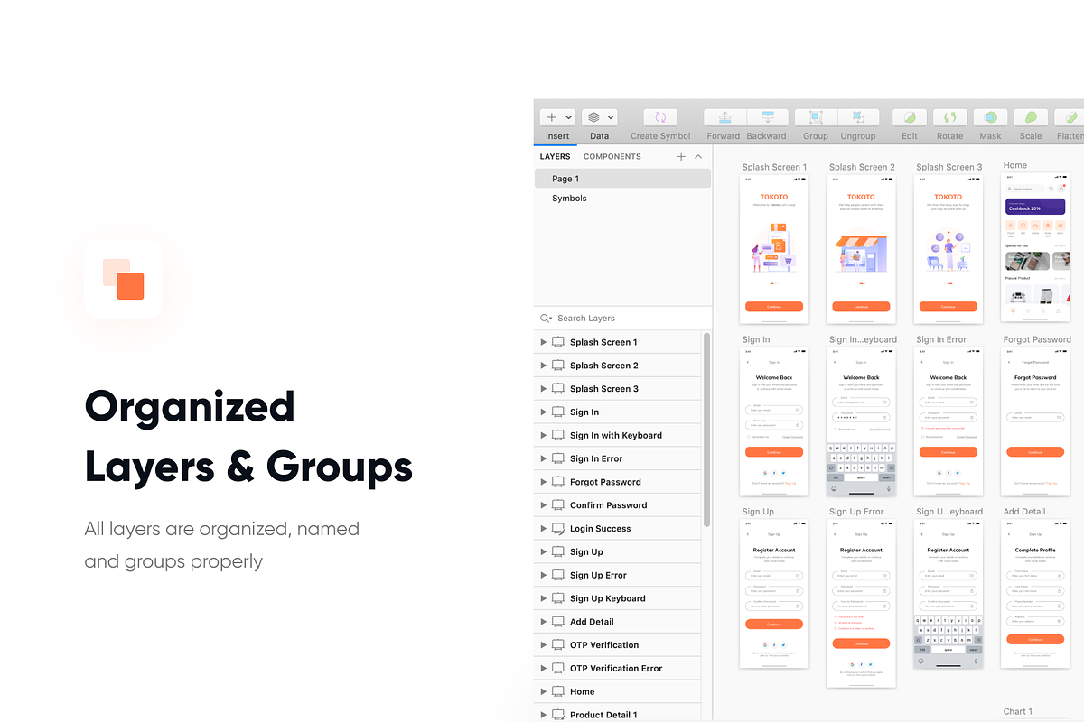 Tokoto - E-Commerce UI KIT, an App Template by Vektora Studio