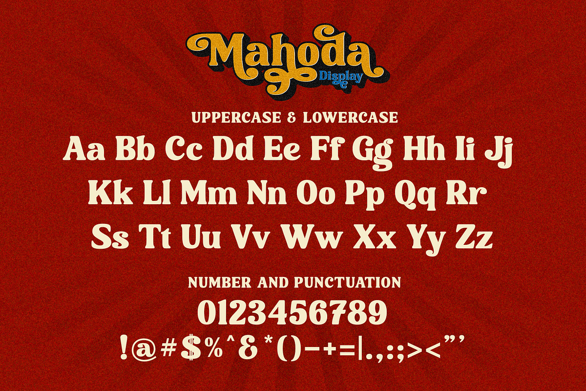 Mahoda Display Decorative Retro Serif