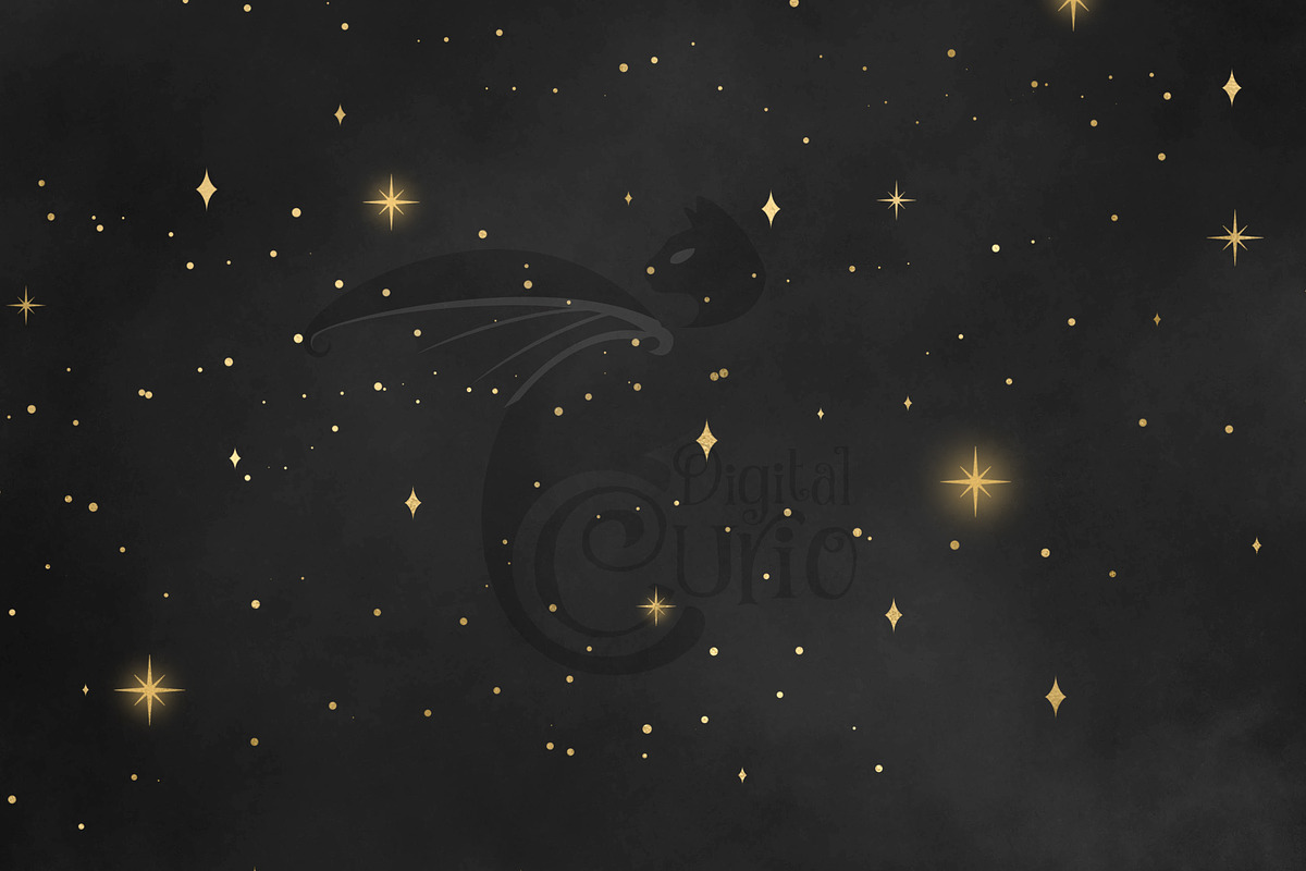 Celestial Gold Star Overlays, an Illustration by Digital Curio
