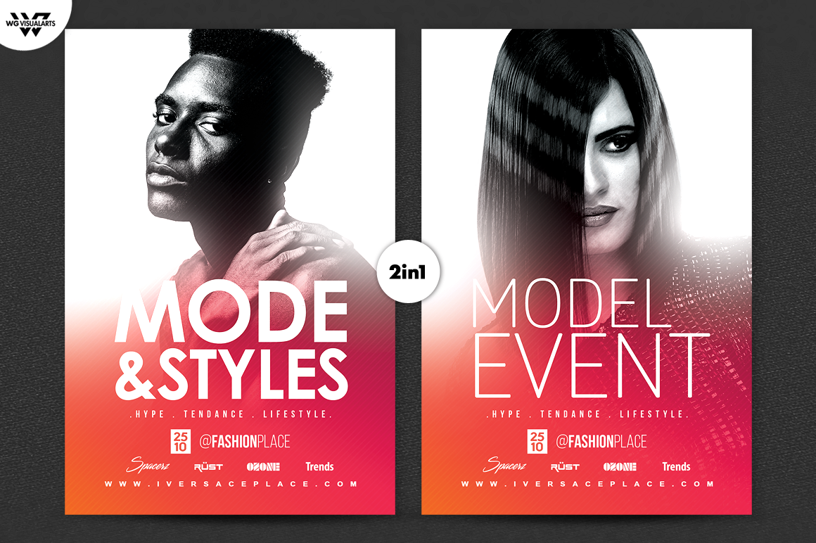 FASHION EVENT Flyer Template, a Flyer Template by WG DESIGN