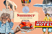 Summer collage elements for download