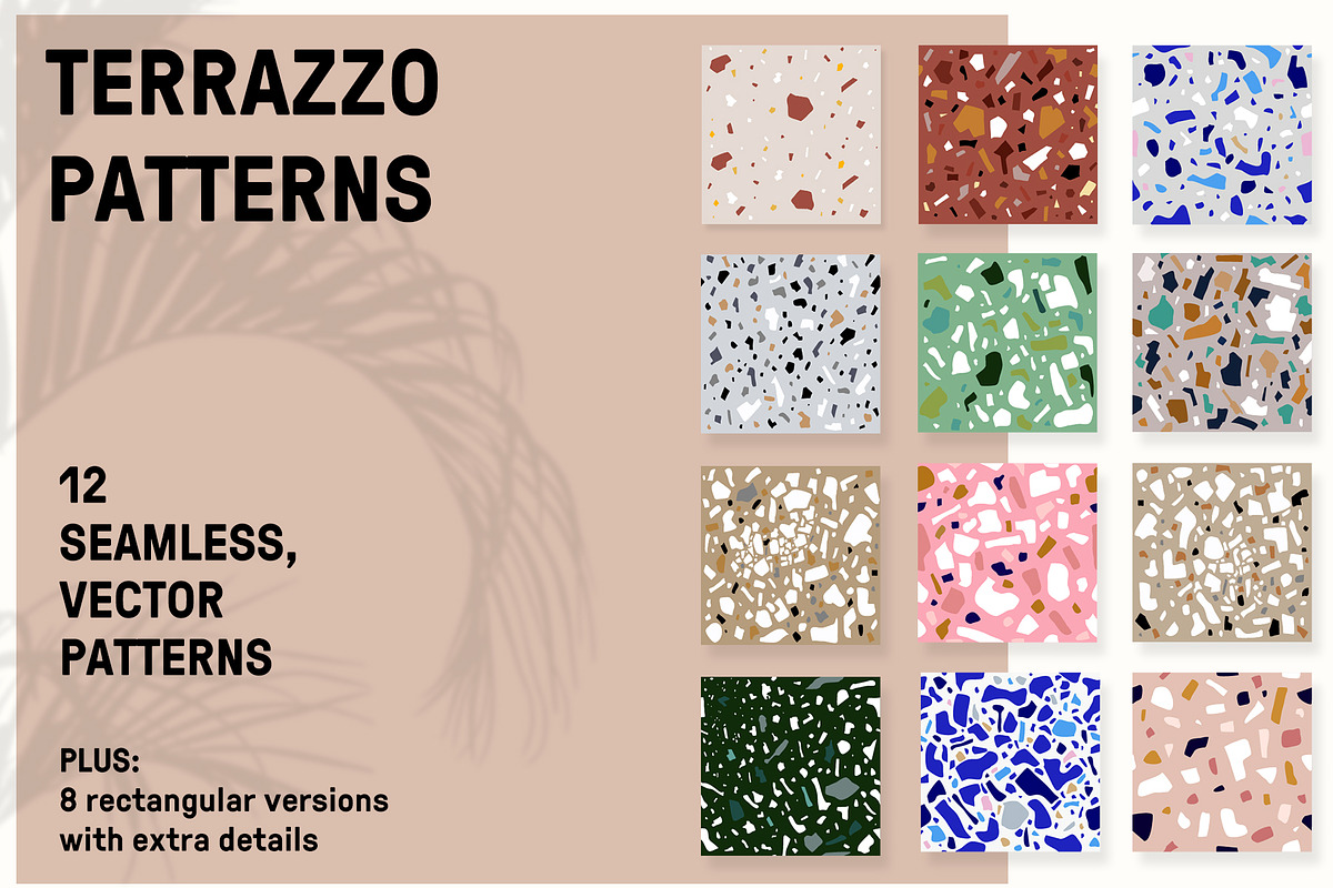 12 Terrazzo Patterns + bonus, a Pattern Graphic by Livi's Goodies ...