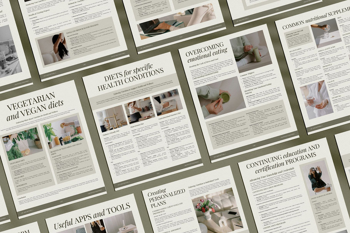 Nutrition Coach Ebook Canva Template | Amare Creative | Creative Market