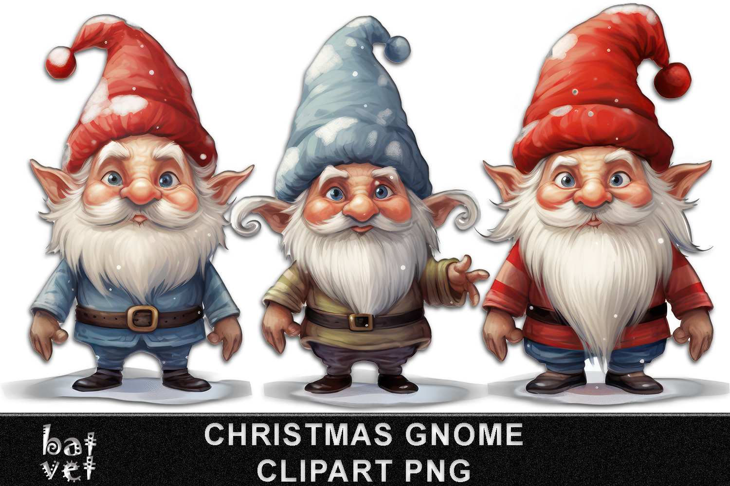 Christmas Gnome Clip Art | Winter Gnome Illustration | Creative Market