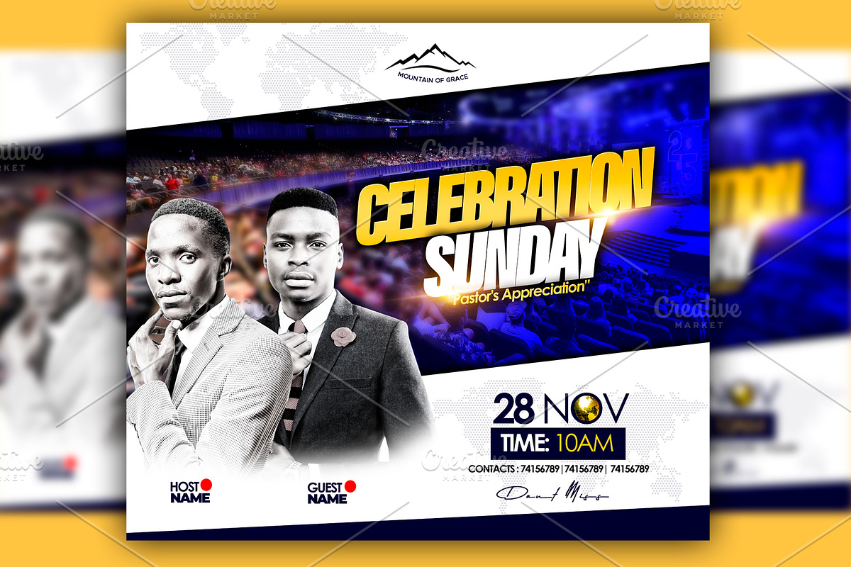 Celebration Sunday Church flyer