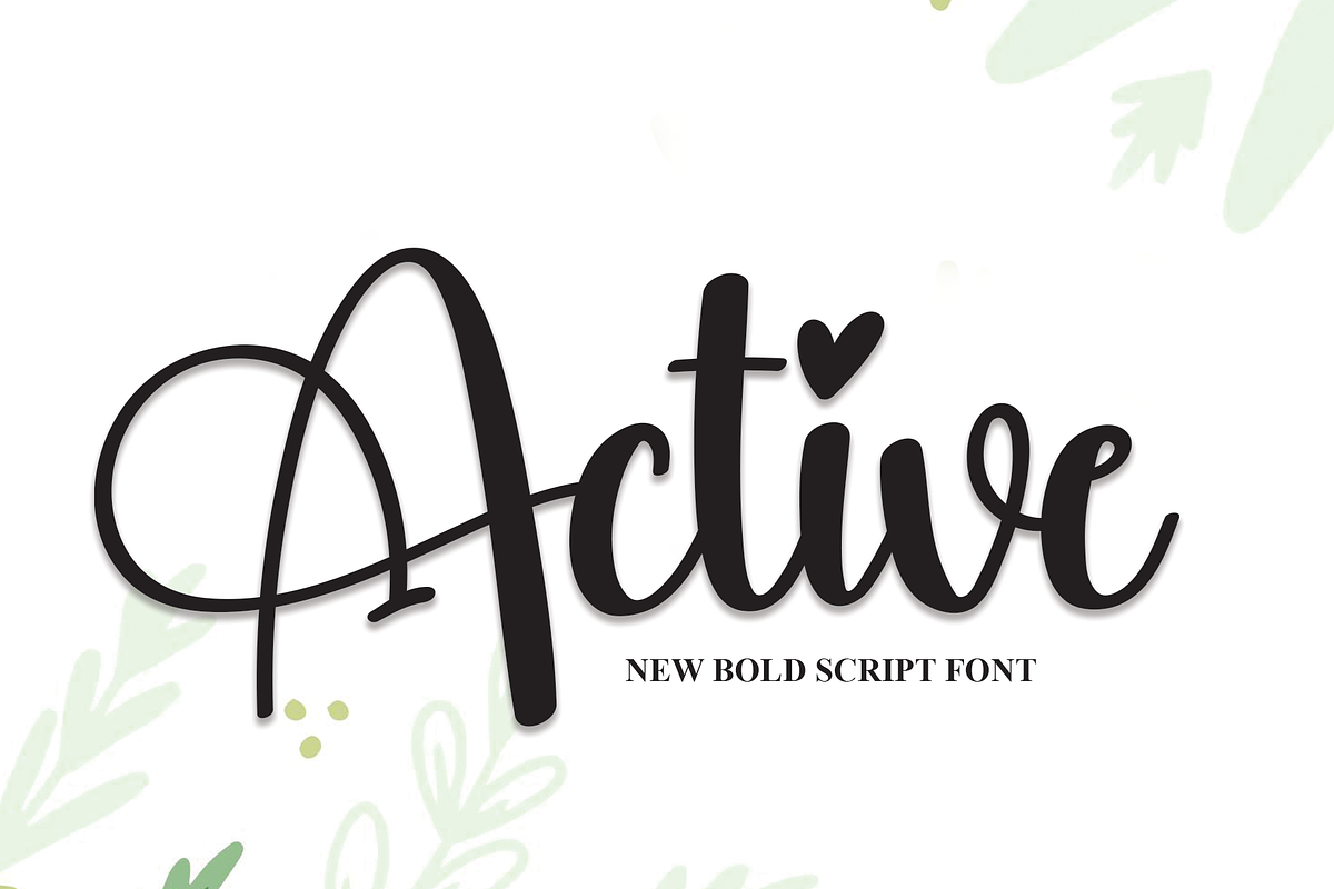 Active | Script Font, a Script Font by Scratchones