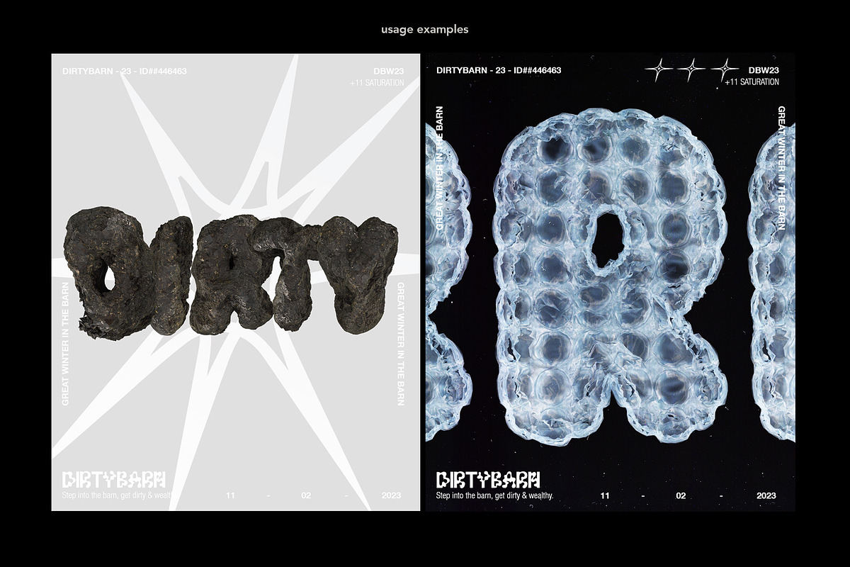 Wobbly Bubbly Letters with 3D Style, an Object Graphic by Dirtybarn