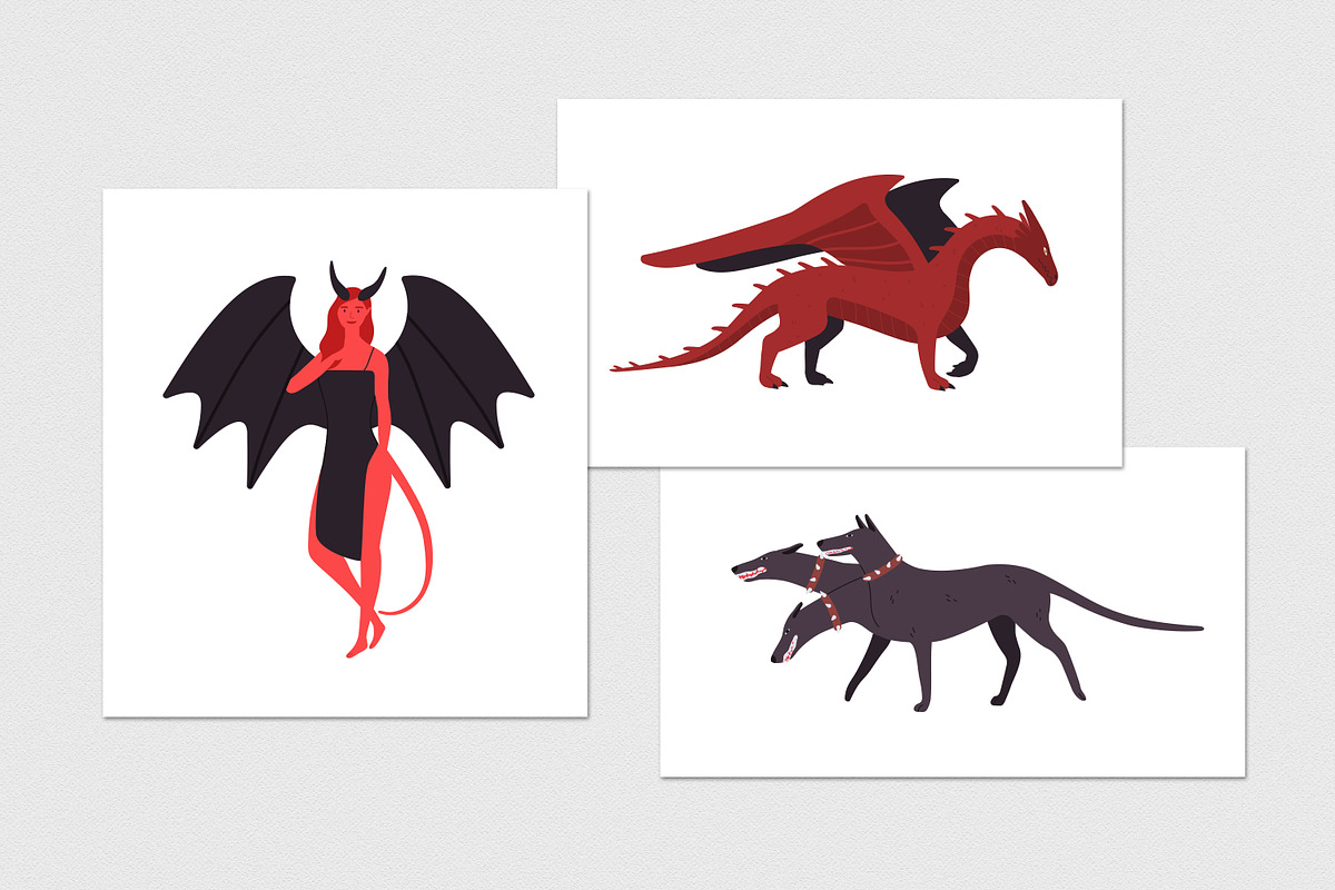 Magical creatures set, an Animal Illustration by Good Studio