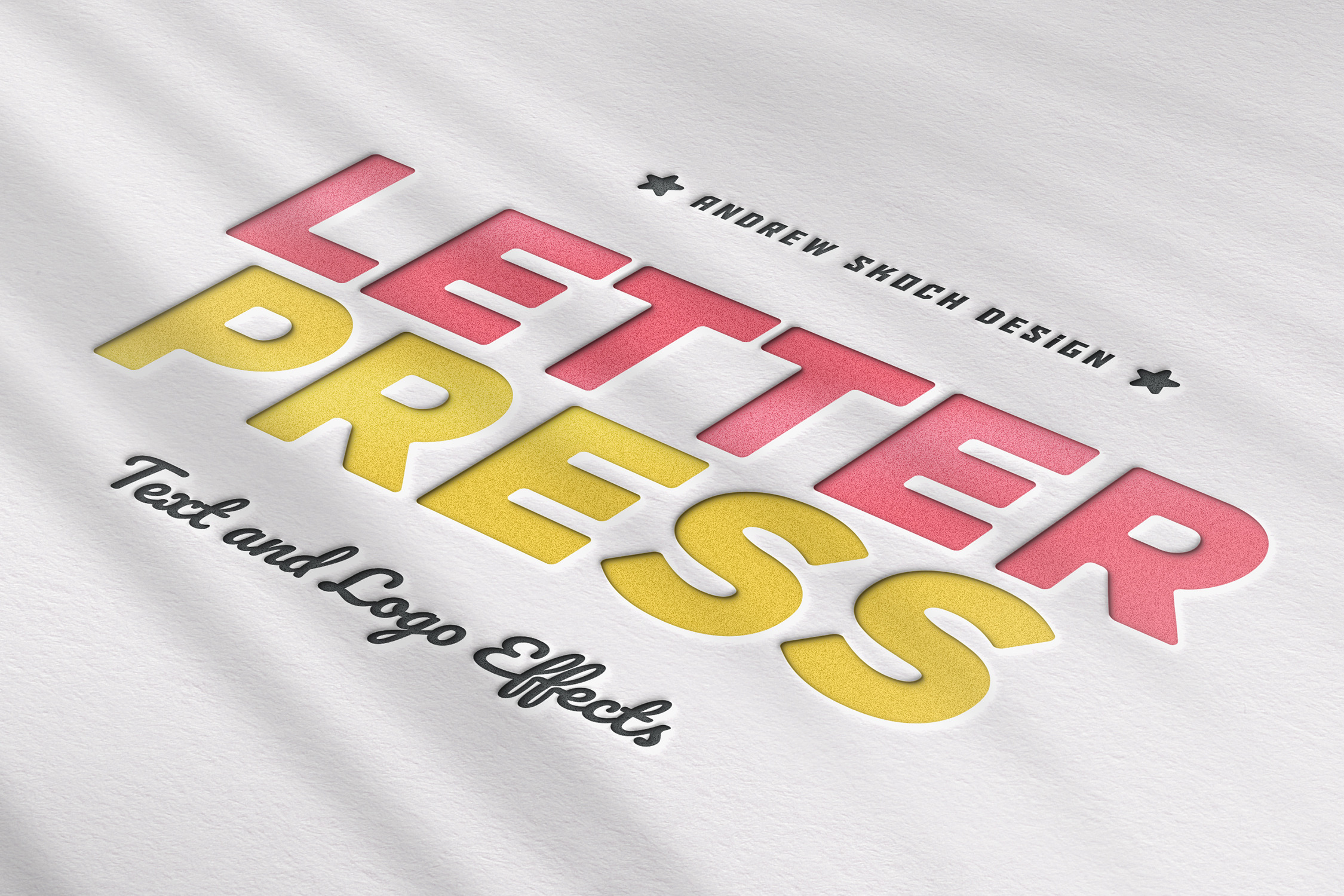 Letter Press Text & Logo Effect, a Branding & Logo Template by Andrew ...
