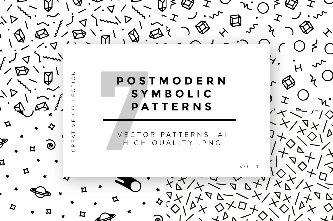 Postmodern Symbolic Patterns, a Pattern Graphic by The Postmodern Jukebox