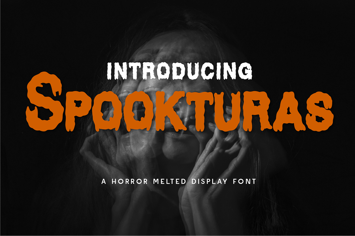 Spookturas - Horror Melted Display, a Sans Serif Font by Indotype Foundry