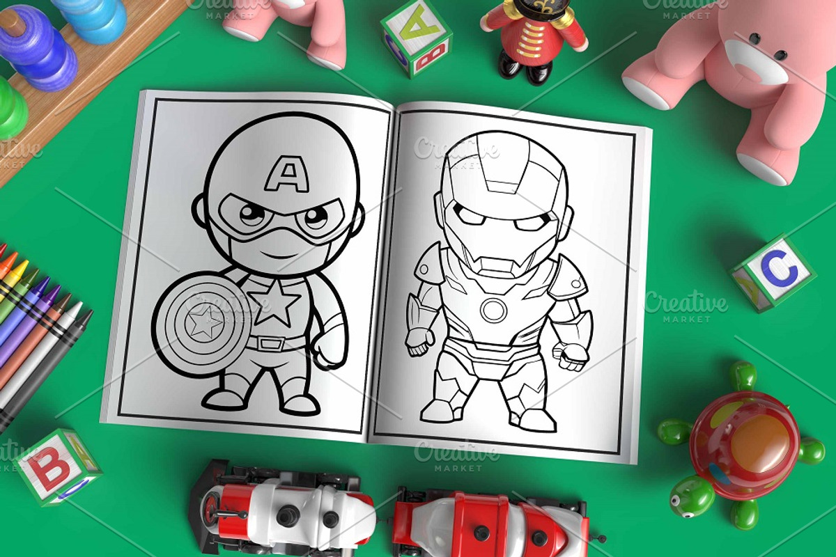 Chibi Superhero Vector Bundle, a Person Illustration by FancyDesignStudio
