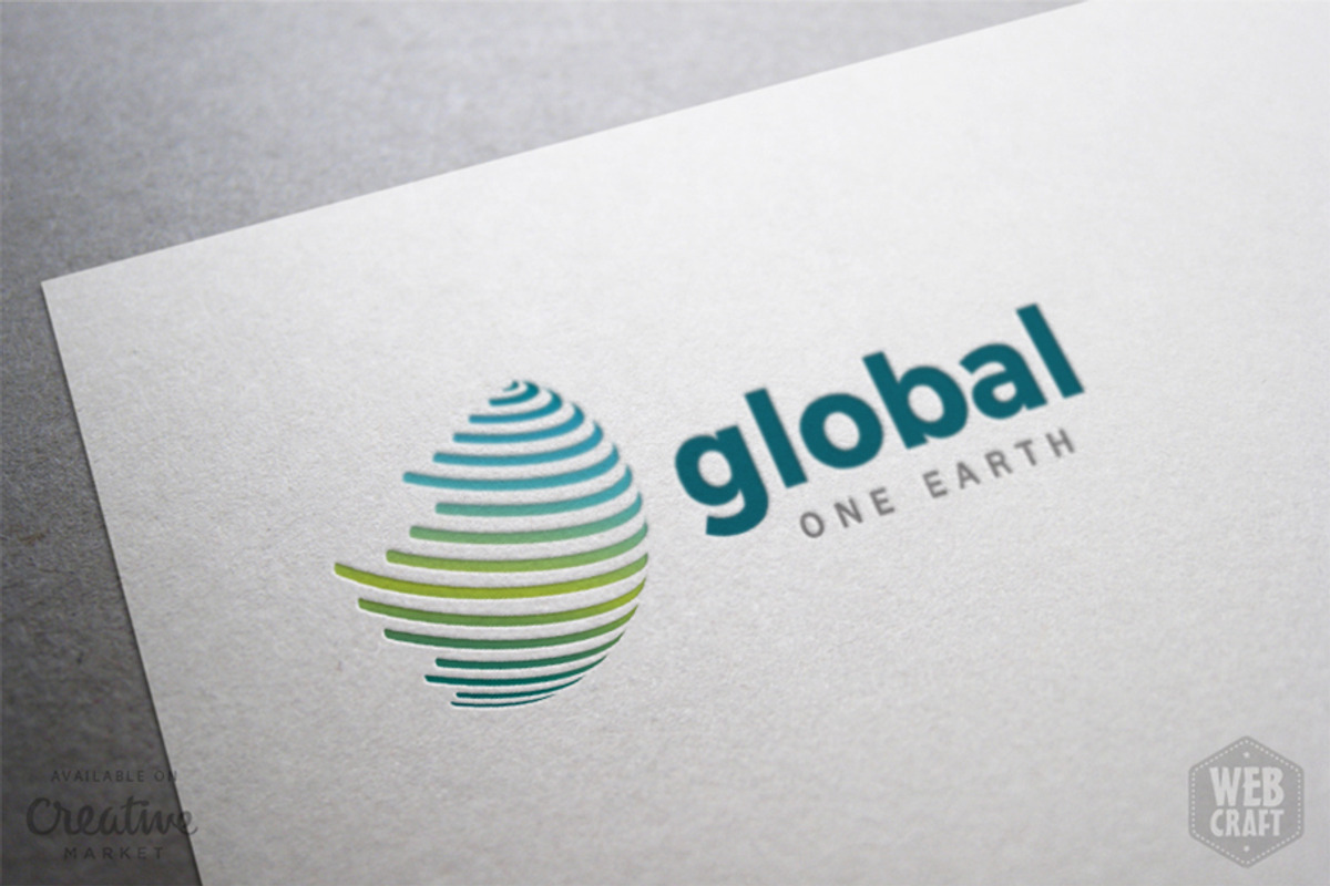 Global One Earth Logo Template, a Branding & Logo Template by WebCraft